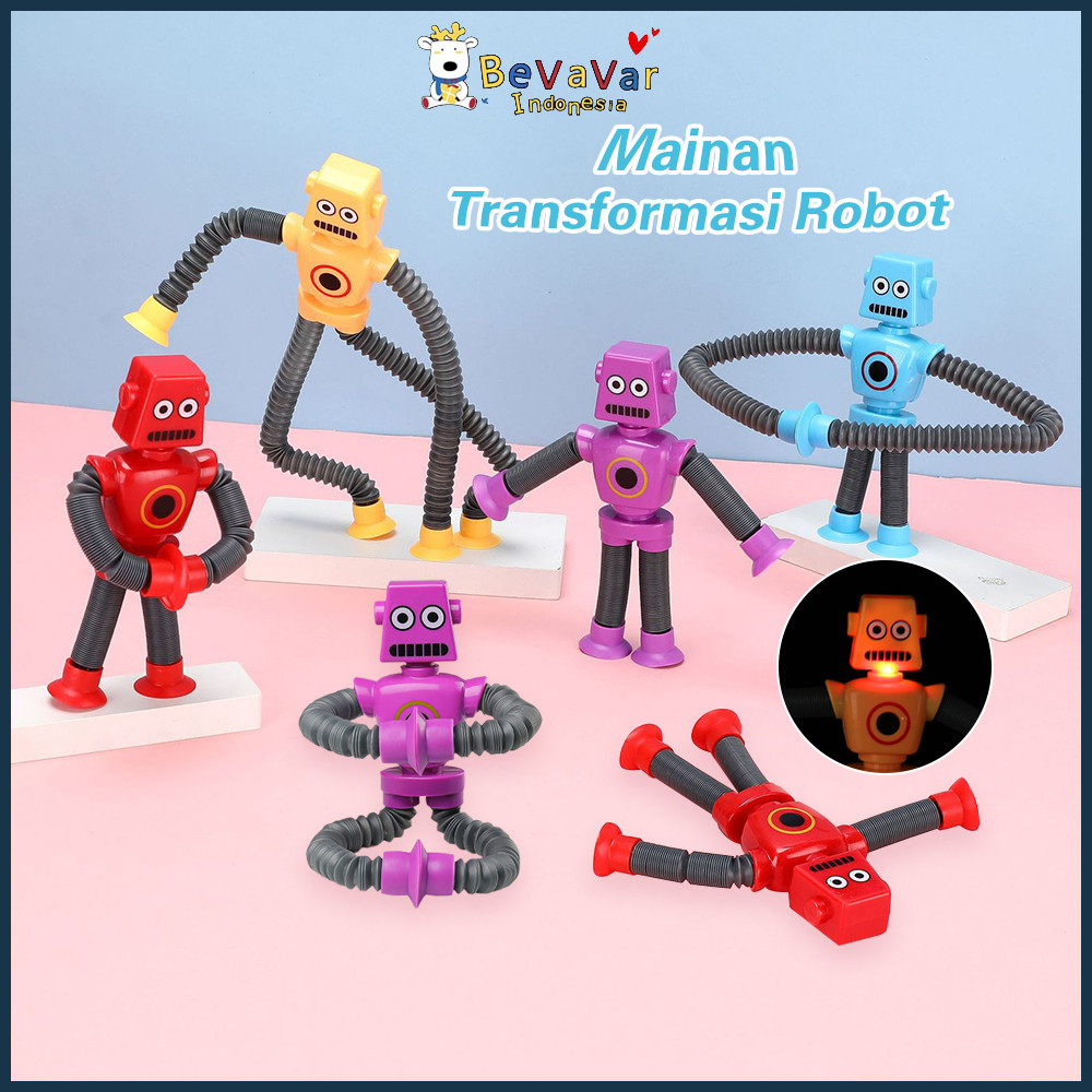 Jual BEVAVAR tabung telescopic robot suction cup robot mainan ...