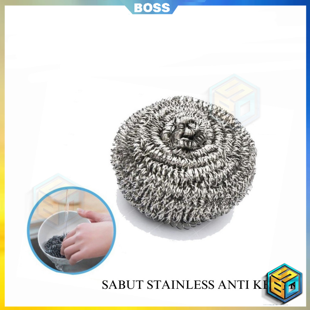 Jual BOSS MURAH COD Sabut Cuci Kawat Stainless Baja Besi Gosok Panci ...