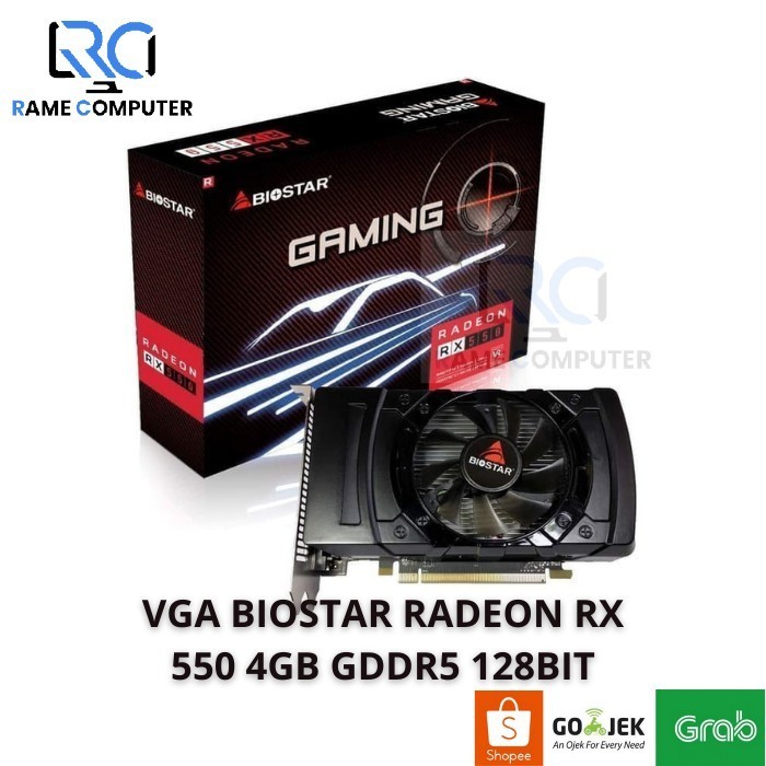 Jual VGA BIOSTAR RADEON RX 550 4GB GDDR5 128BIT - VGA RX550 RX-550 ...