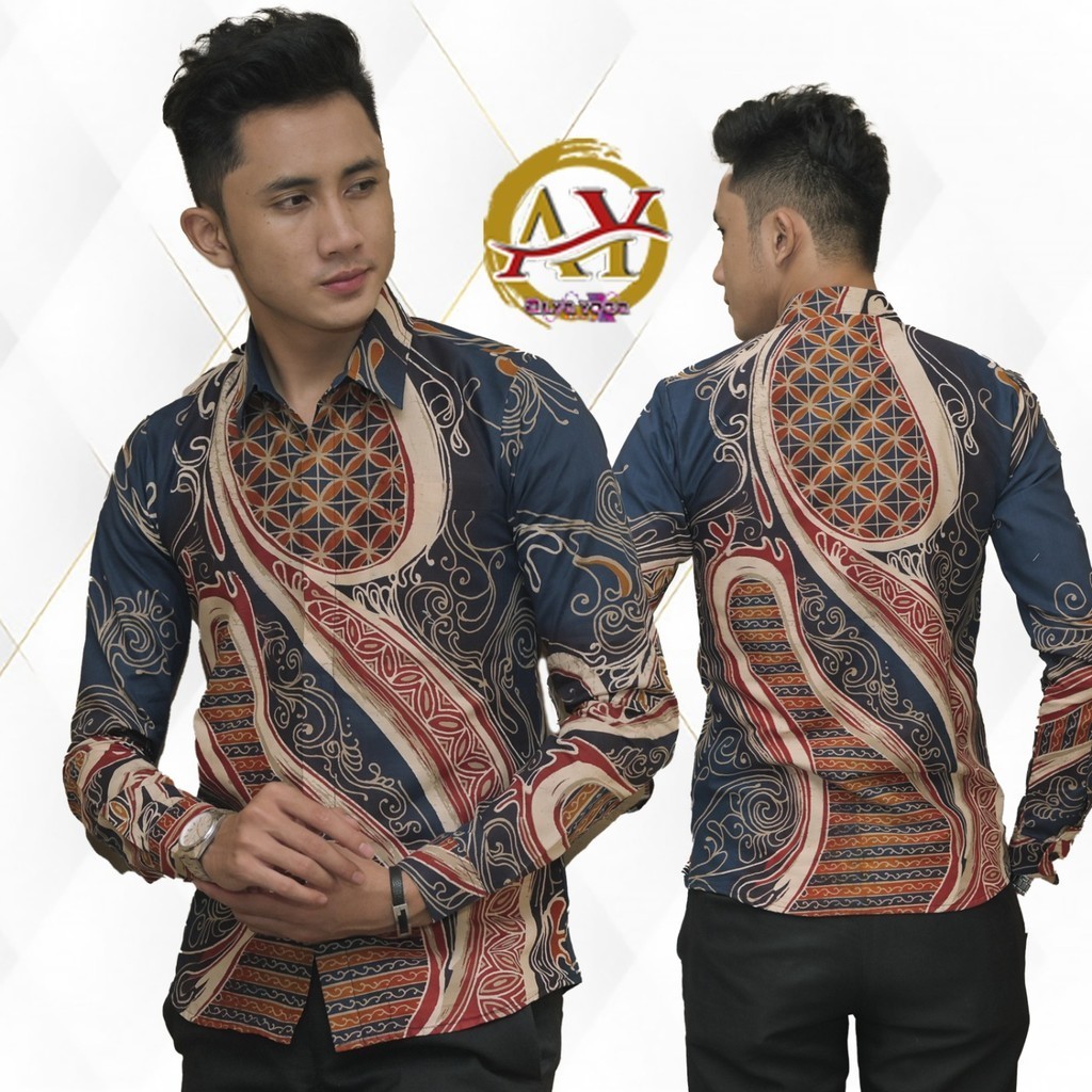 Jual Batik Alisan Lengan Panjang Model Terbaru Batiek Pekalongan Pria ...