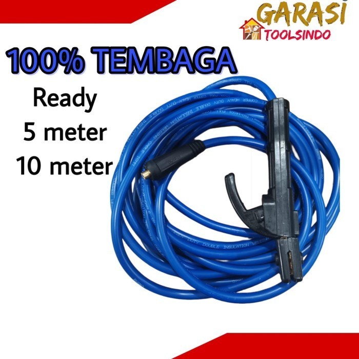Jual Kabel las set 10 meter FULL TEMBAGA 16 mm welding cable stang ...