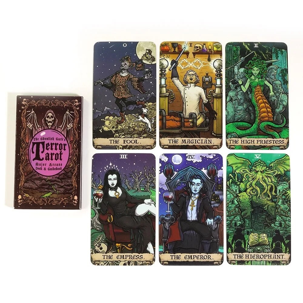Jual 10.3*6cm The Ghoulish Garb Terror Tarot - 22 Card Major Arcana ...