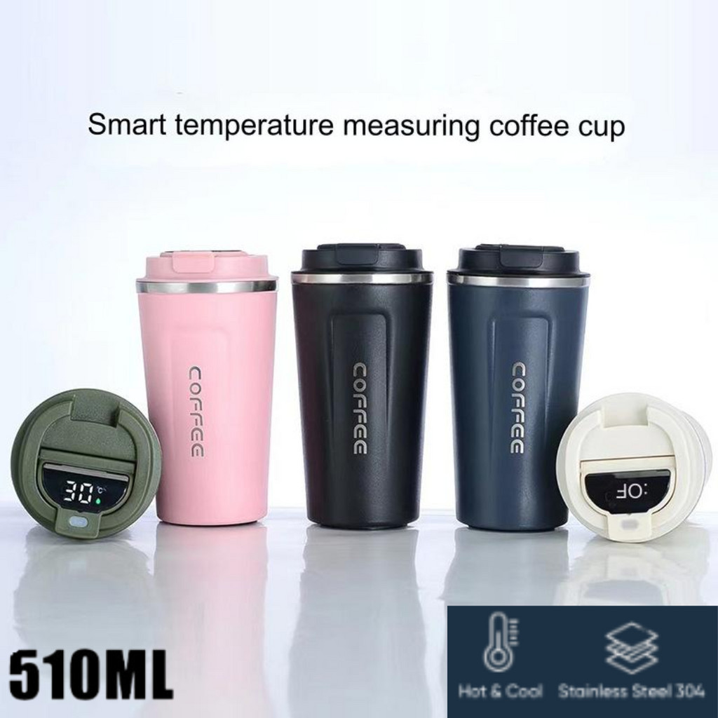 Jual Tumbler 510ml Display LED Suhu Stainless Steel Tahan Panas Dingin ...