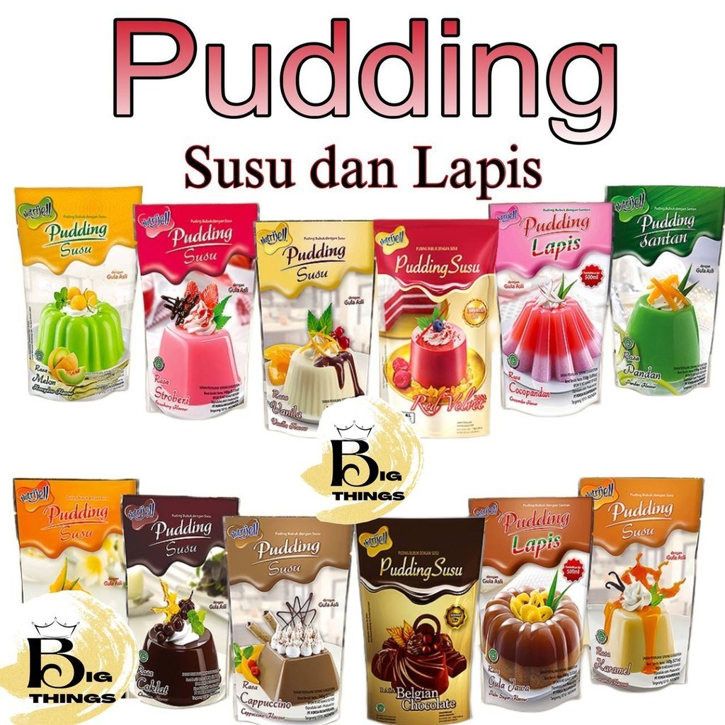 Jual Puding susu Nutrijel Puding Lapis Nutrijell Powder Berbagai Rasa ...