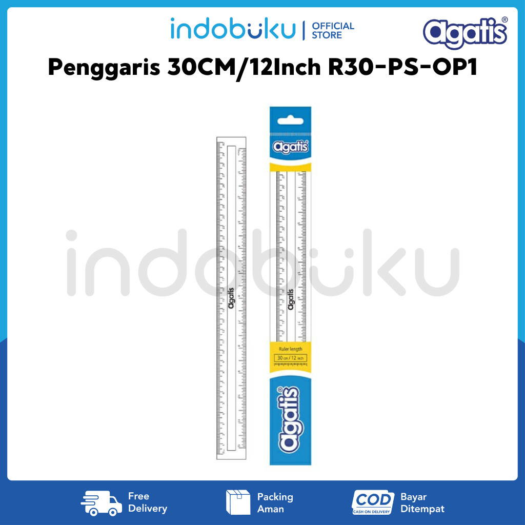 Jual Penggaris Agatis 30CM/12Inch R30-00PS-OP1 | Shopee Indonesia