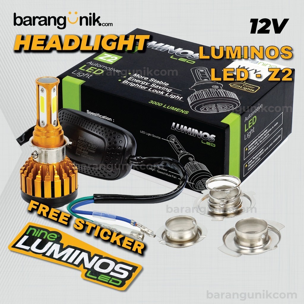 Jual LAMPU LED LUMINOSLED Z2 2 WARNA MOTOR DC 3 SISI (HI/LO) | Shopee ...