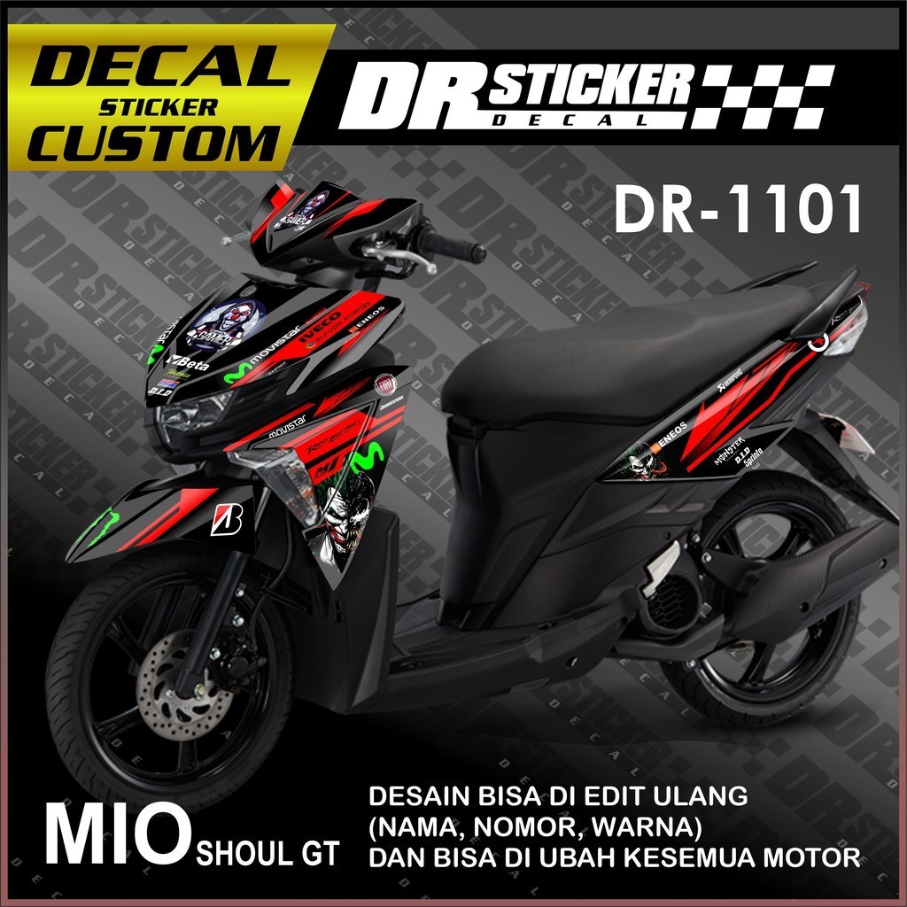 Jual Decal Sticker Full Body Mio Soul Gt Desain Movistar Decal Custom ...