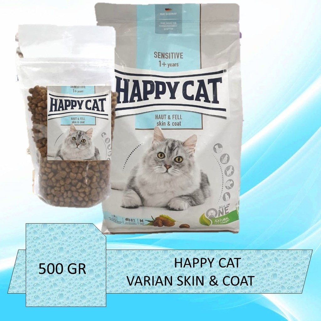 Jual Makanan Kucing happy cat sensitive skin and coat ( hair and skin ...