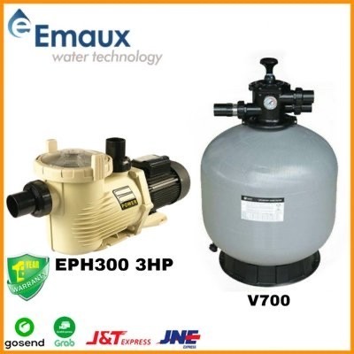 Jual Mesin Pompa Kolam Renang 3hp Emaux EPH300 Sand Gilter Emaux V700 28in | Shopee Indonesia