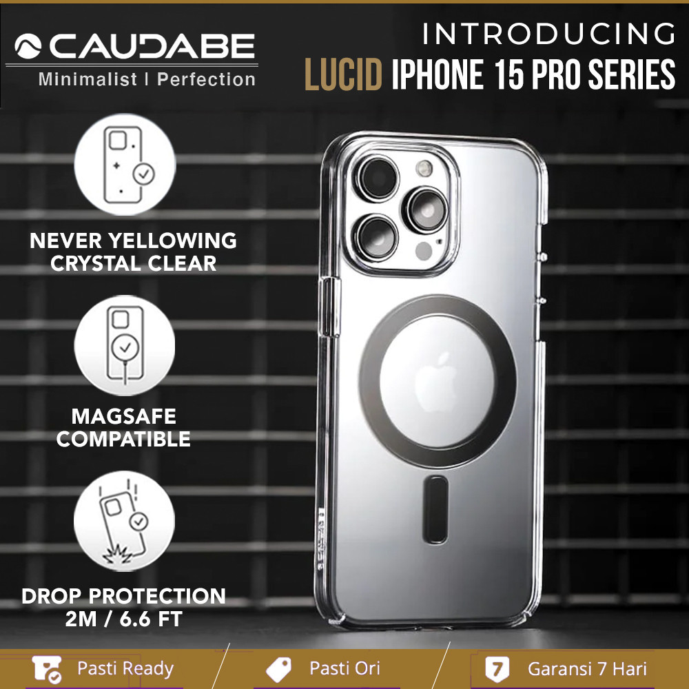 Jual Caudabe Lucid Clear Magsafe Case iPhone 15 Pro Max / 15 Pro Casing ...