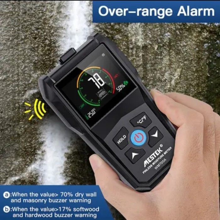 Jual Concrete MC Tester Beton Wood Kayu Mestek WM700A Moisture Meter ...