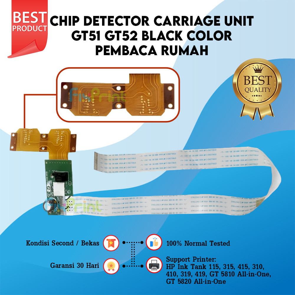 Jual Chip Detector Cartridge GT51 GT52 Black Color Carriage Printer ...