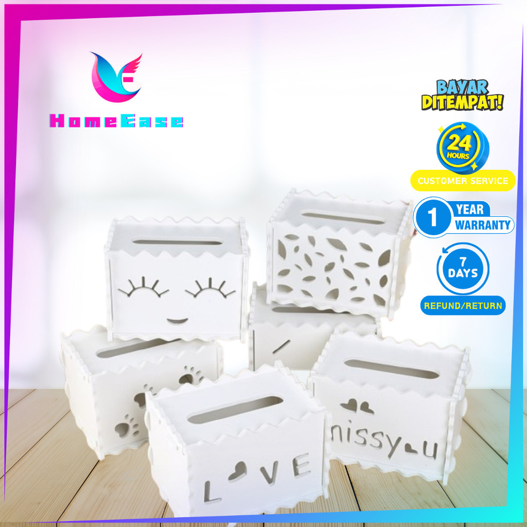 Jual HomeEase - Tempat Tissue Kayu Serbaguna Vintage Minimalis Desain ...