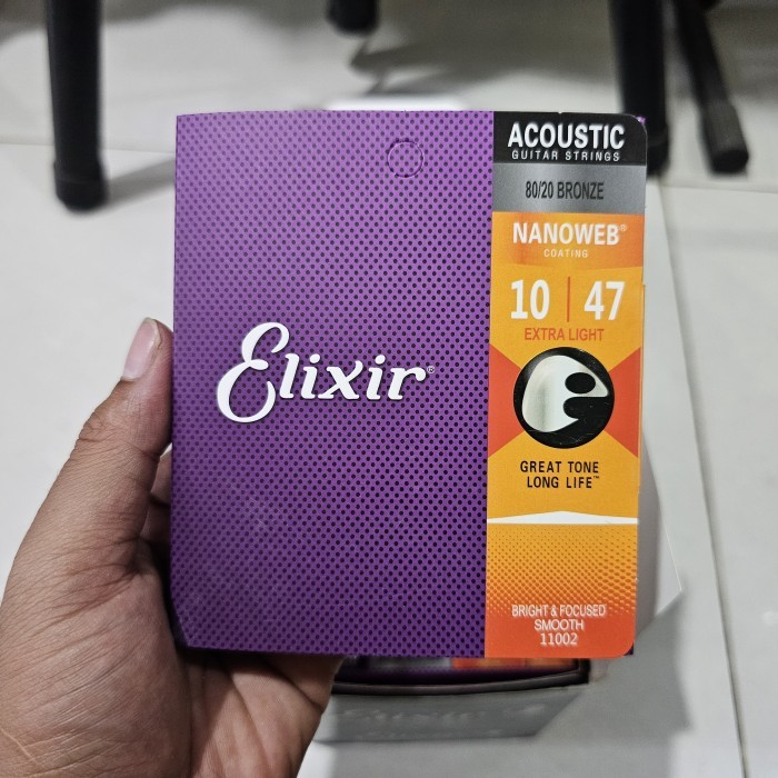 Jual Senar gitar akustik elixir size 10-47 extra light rich and full ...
