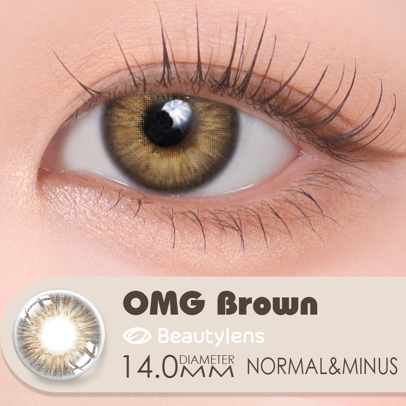 Jual BEAUTYLENS OMG Brown 14.0 Softlens Lensa normal&minus [0.00~-8.00 ...