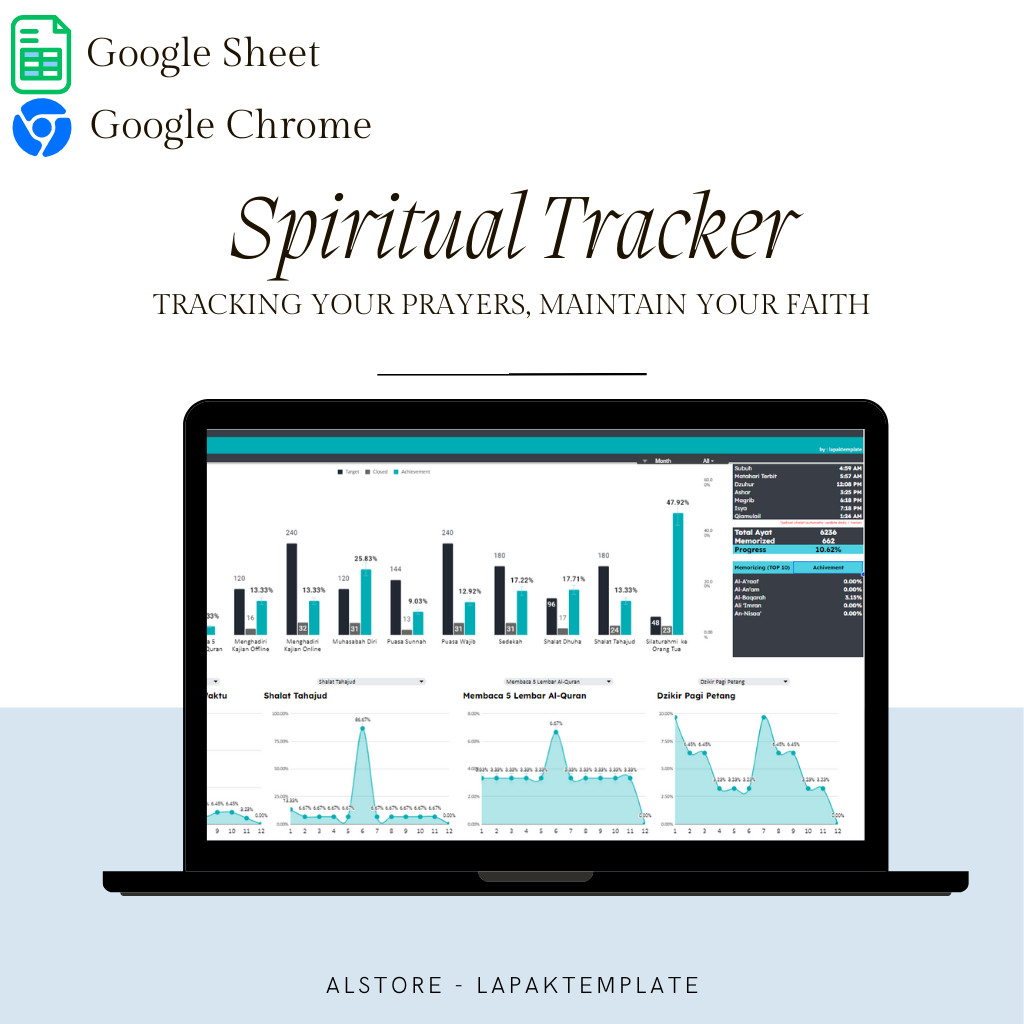 Jual Template Spiritual Tracker - Agenda Ibadah - Pray Tracker ...