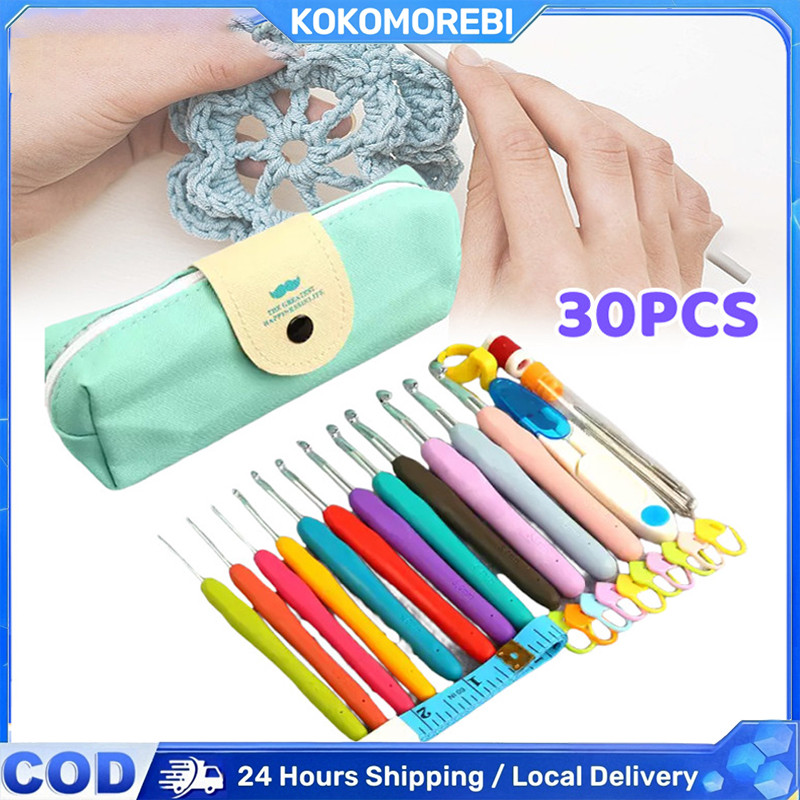 Jual Jarum Rajut Set / Alat Rajut Set / Set Kait Crochet Set Menangani ...