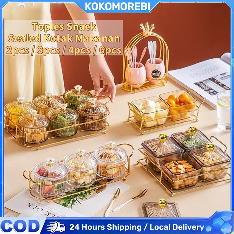 Jual Snack Tray Toples Bulat Akrilik | Set Penyimpanan Makanan Saji ...