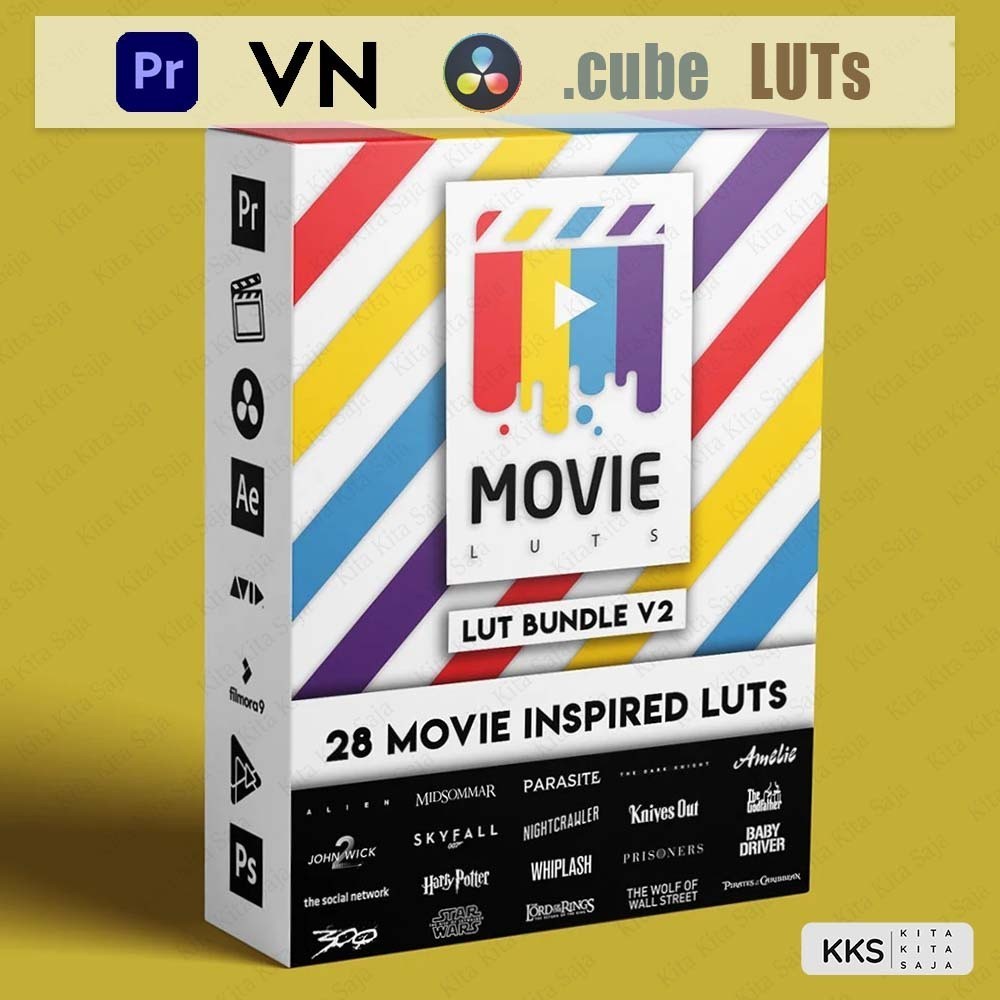 Jual (BISA VN) Gumroad Movie LUTs Bundle V2 LUT LUTs untuk VN Premiere Pro Davinci Resolve ...
