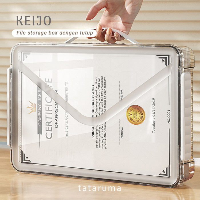 Jual KEIJO - Kotak Penyimpanan Dokumen dengan Tutup Serbaguna File Box ...