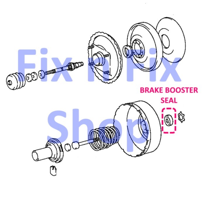 Jual Brake Booster Seal HIACE 12R LH11 HARDTOP 2F COROLLA KE70 Karet ...