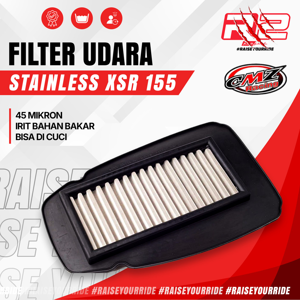 Jual Filter Udara XSR 155 STAINLESS 45 MIKRON Irit Bahan Bakar Bisa Di Cuci Original MERK CMZ ...