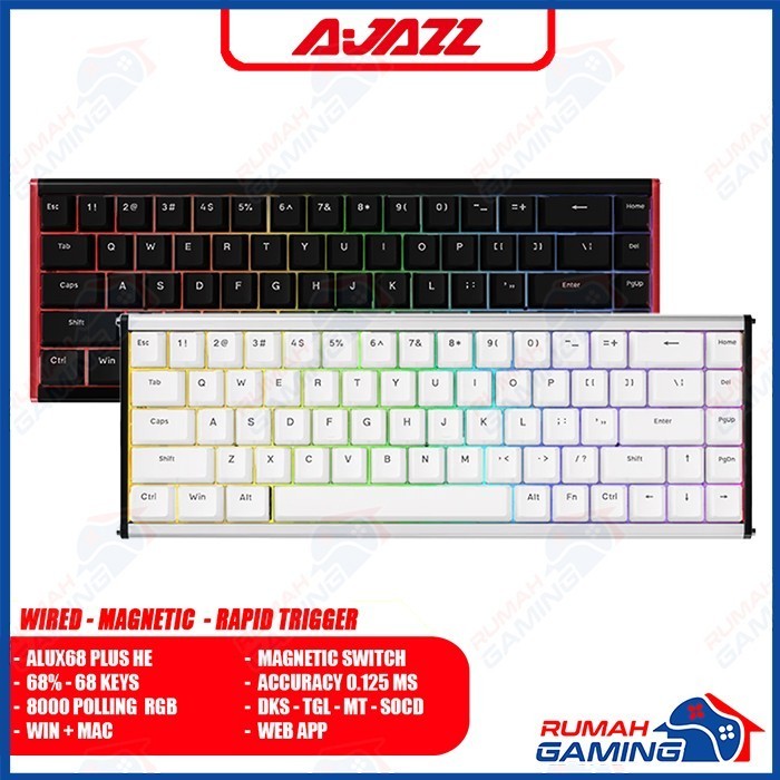 Jual AJAZZ ALUX68 HE MAGNETIC - 65% - Wired - Alumunium - SOCD - DKS - Magnetic Switch - Rapid ...
