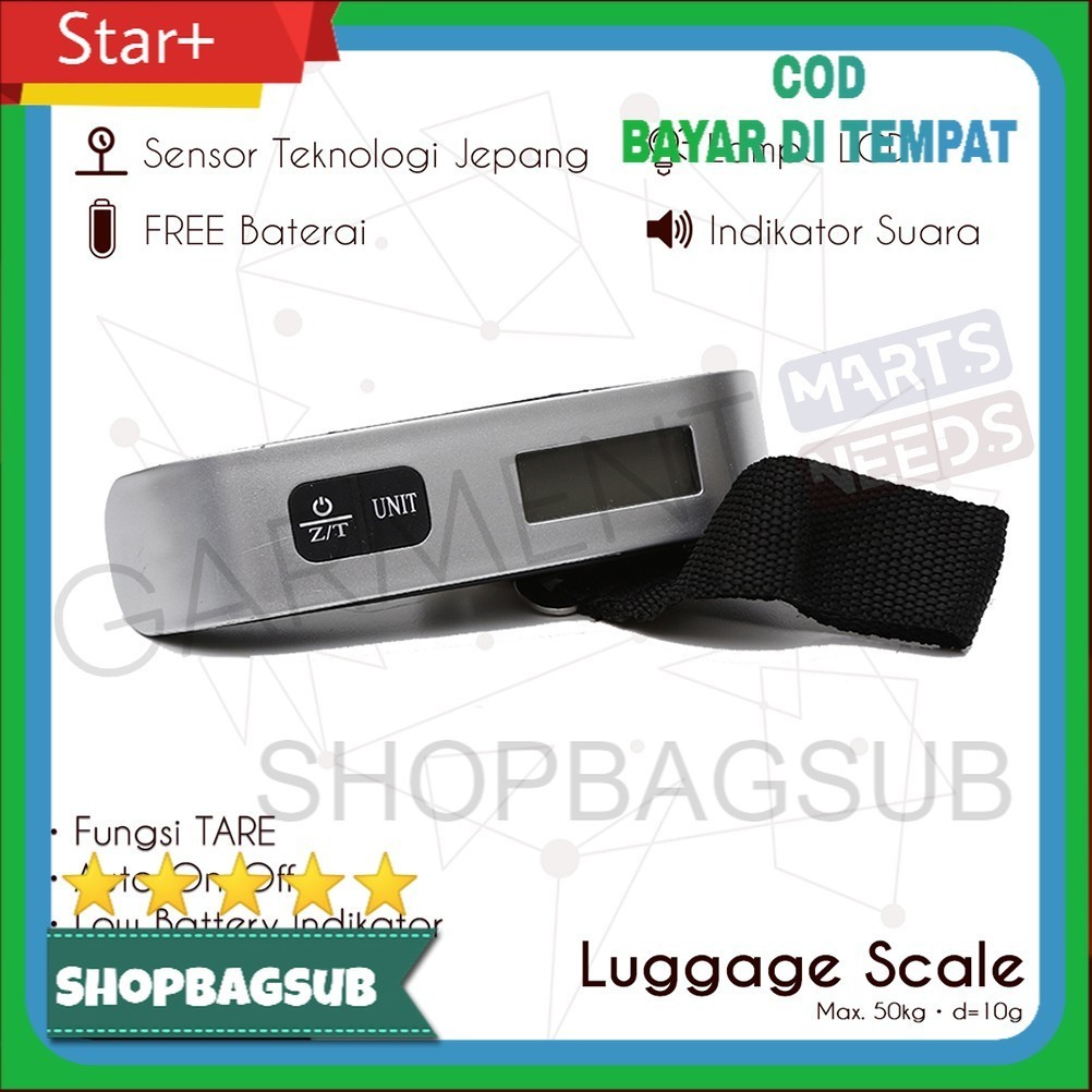 Jual Timbangan Koper Tas Digital Genggam Portable Layar LCD 50 Kg ...