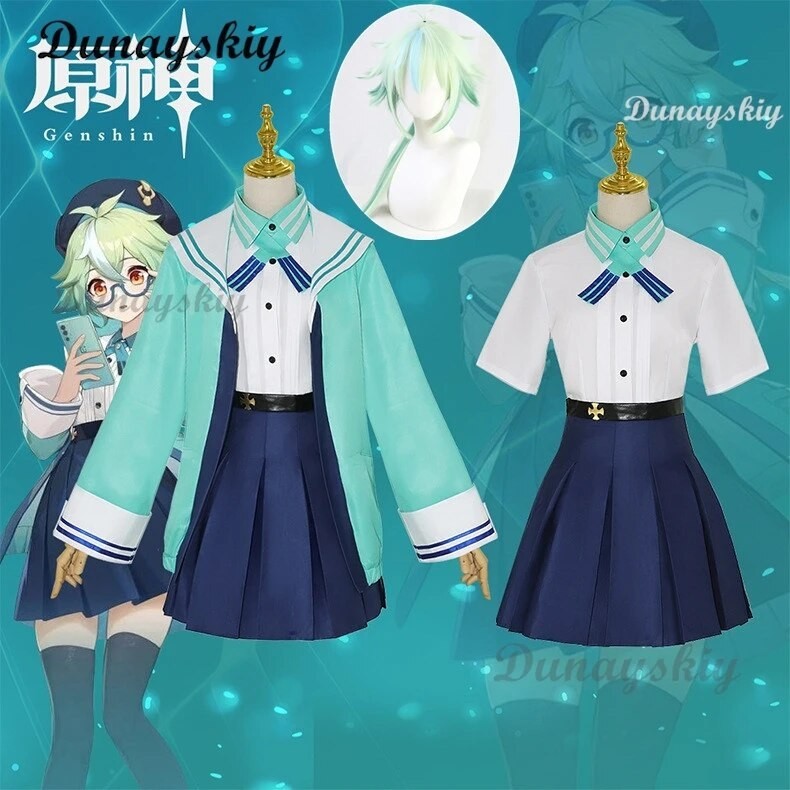 Jual PREORDER Anime Genshin Impact Sucrose Cosplay Costume Jk Uniform ...