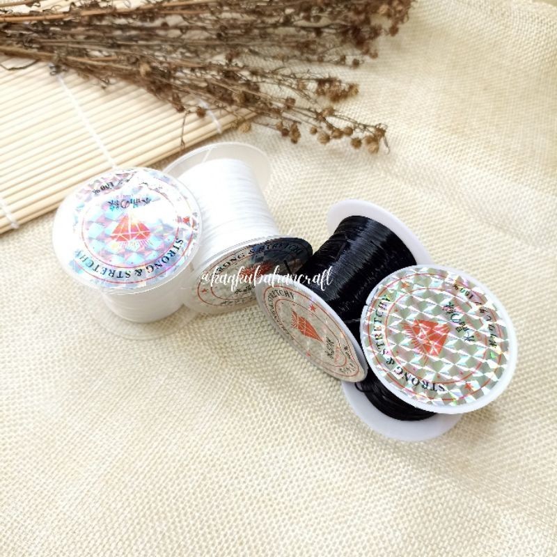 Jual 1 Rol Senar gelang / senar elastis pipih | Shopee Indonesia