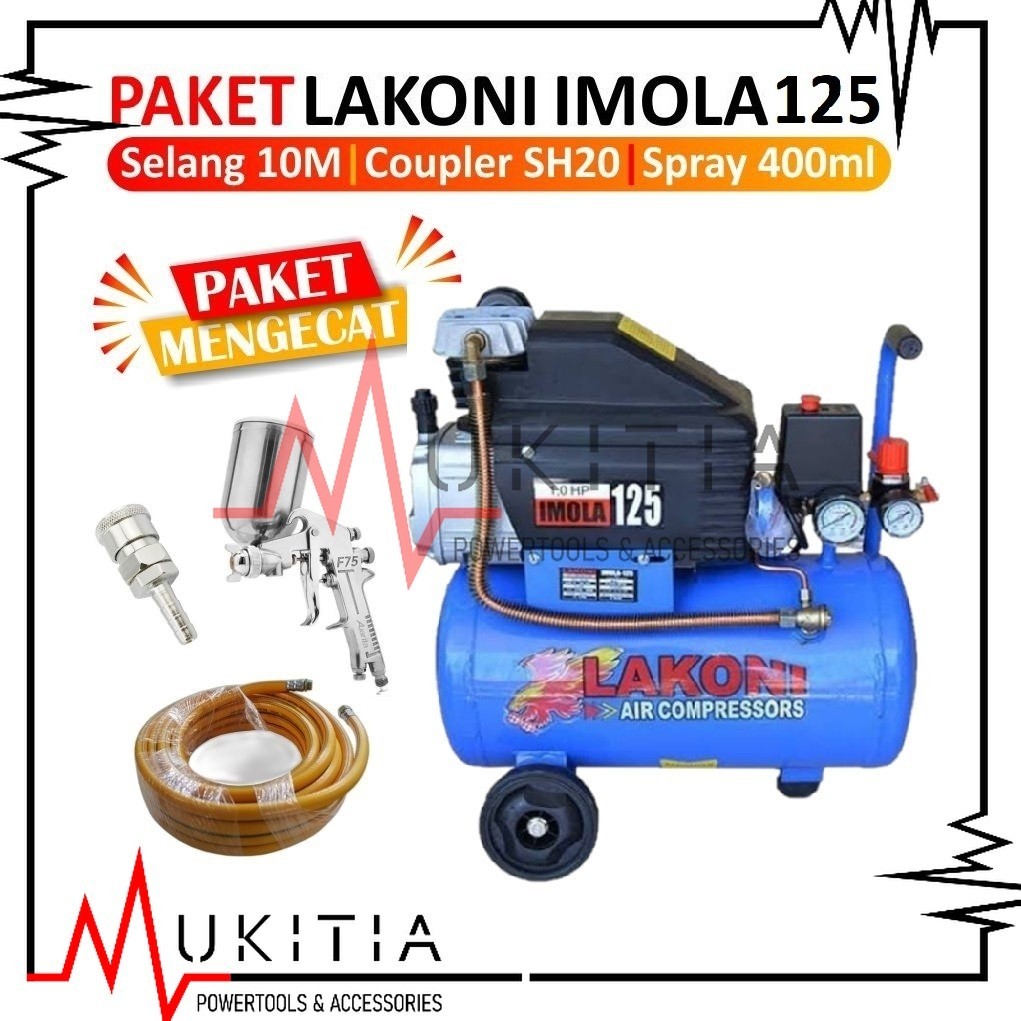 Jual Lakoni Kompresor Angin Imola 125 Air Compressor 1 HP Air ...