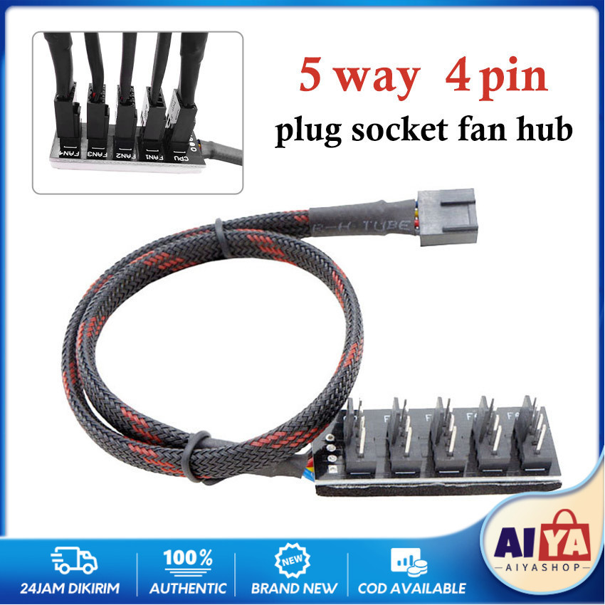 Jual Spliter Fan 5 Port Pwm 4Pin Coolmoon Kabel Splitter Fan Hub ...