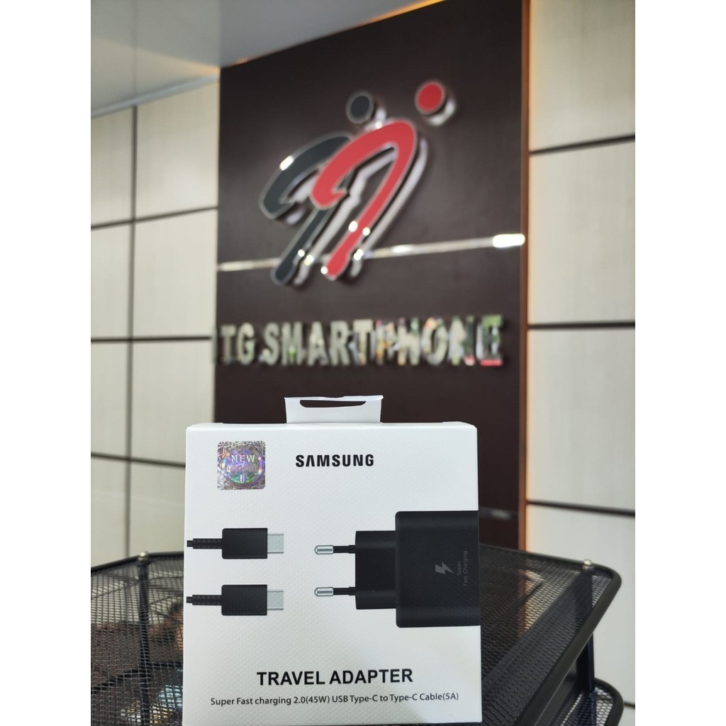 Jual TC SAM NOTE 10+ / 45W BLACK ORI NEW PACK ( CABLE 5A ) | Shopee Indonesia