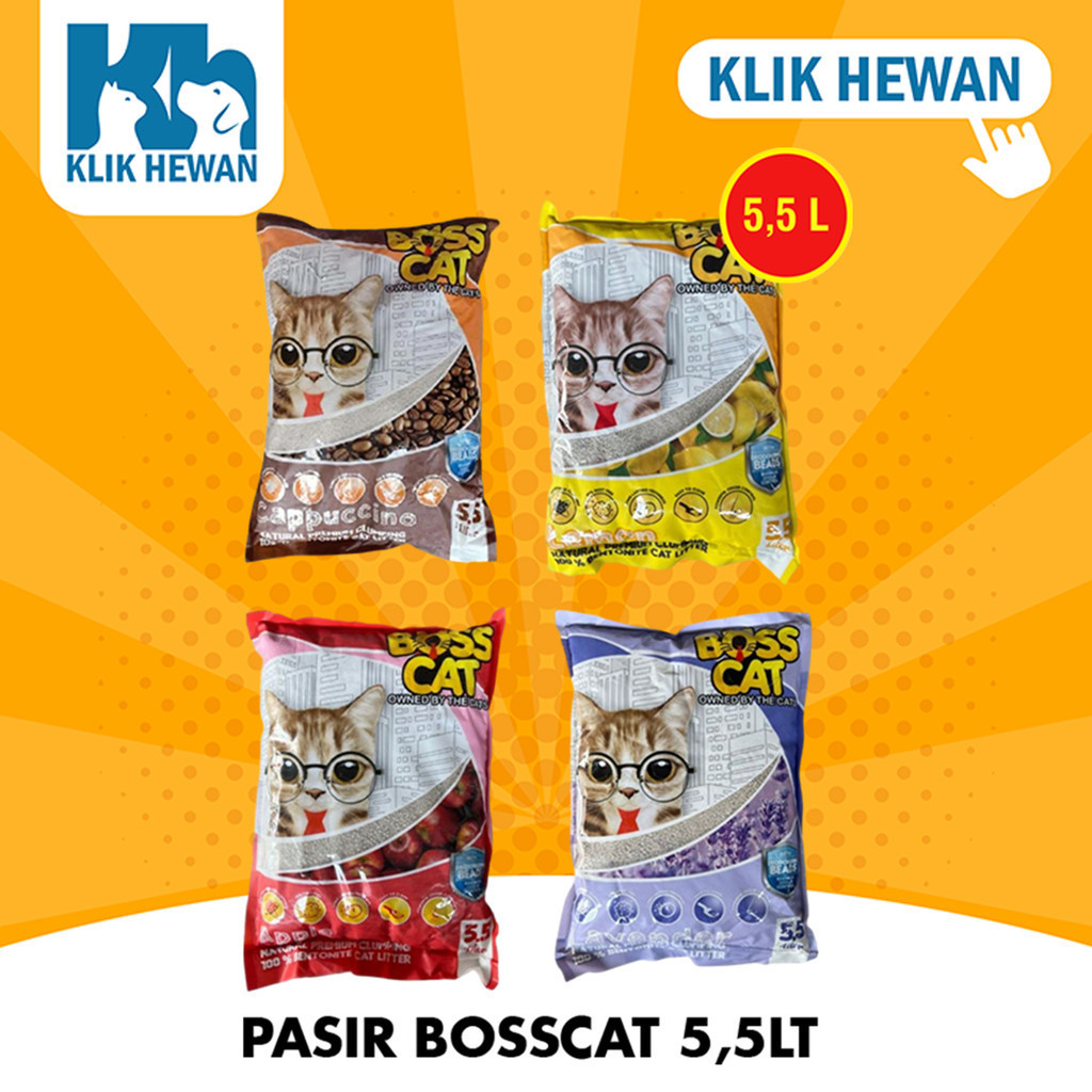 Jual Pasir Kucing Boss Cat Gumpal Wangi 5,5 Liter | Shopee Indonesia