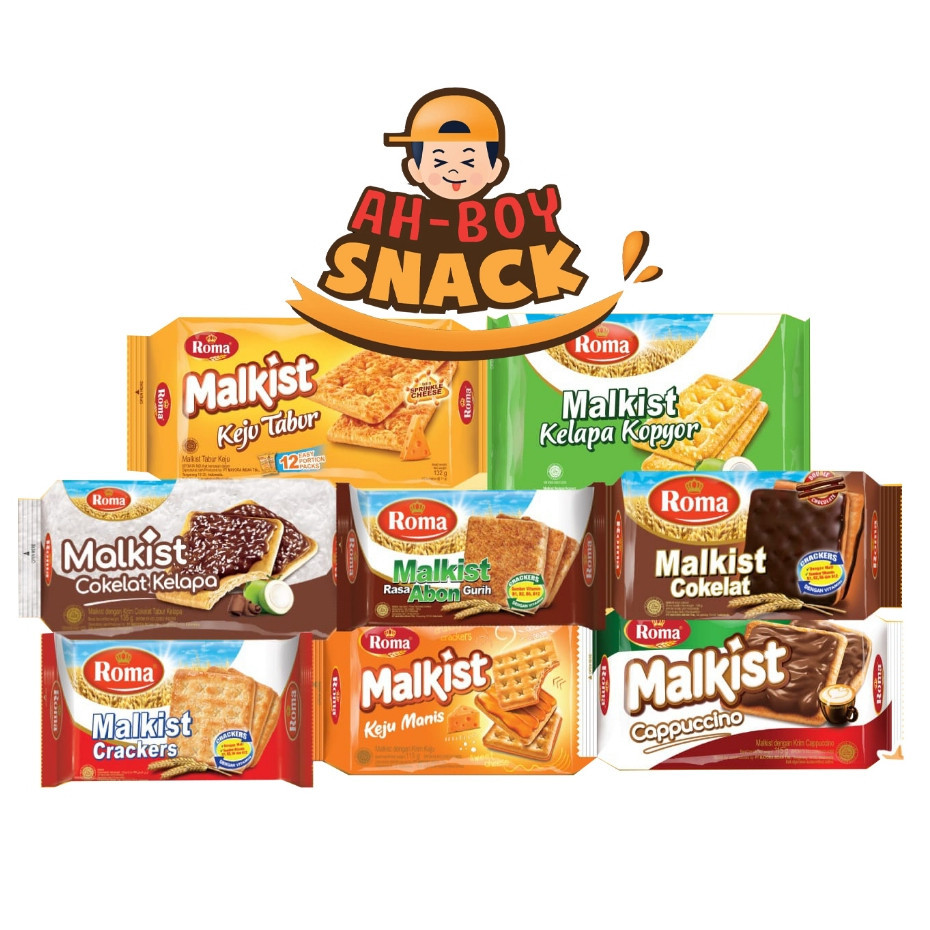 Jual BISKUIT ROMA MALKIST CRACKERS - ALL VARIAN - CREAM CRACKER, CRACKERS, COKLAT, ABON, DLL ...