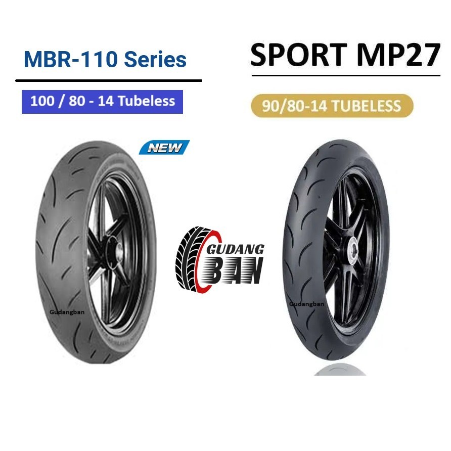 Jual ( PAKET FDR dan IRC ) 2 BAN - 90 80 14 MP27 dan 100 80 14 MBR110 Tubeless Ban Motor SOFT ...