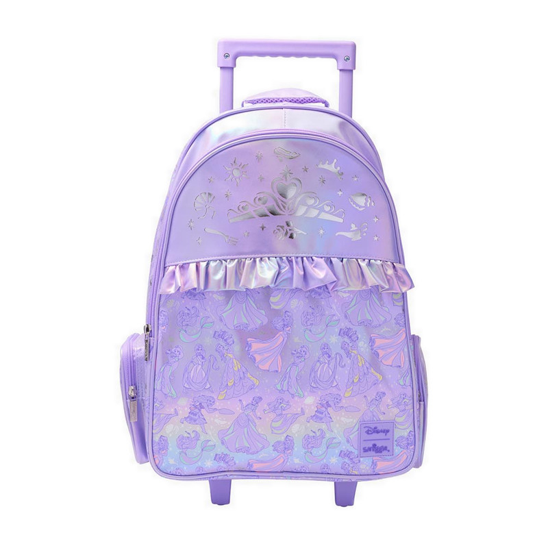 Jual Smiggle Disney Princess Trolley Backpack Light Up Wheel ...