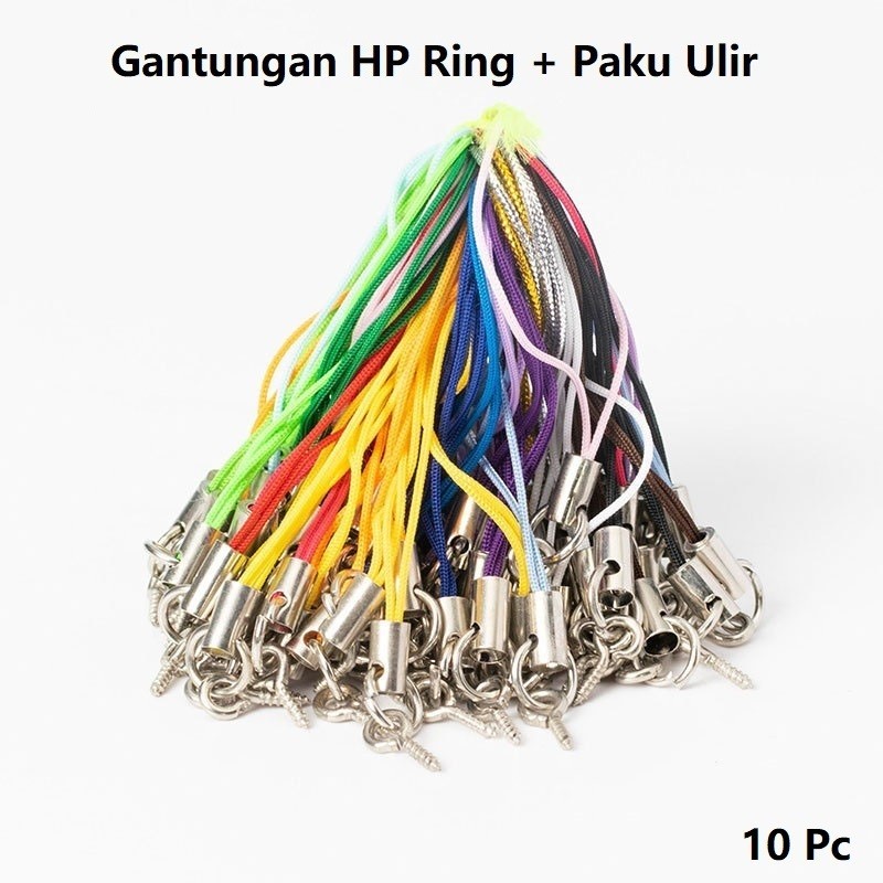 Jual Tali Gantungan Hp Ring+ Paku Ulir Warna Warni harga/10pc | Shopee ...