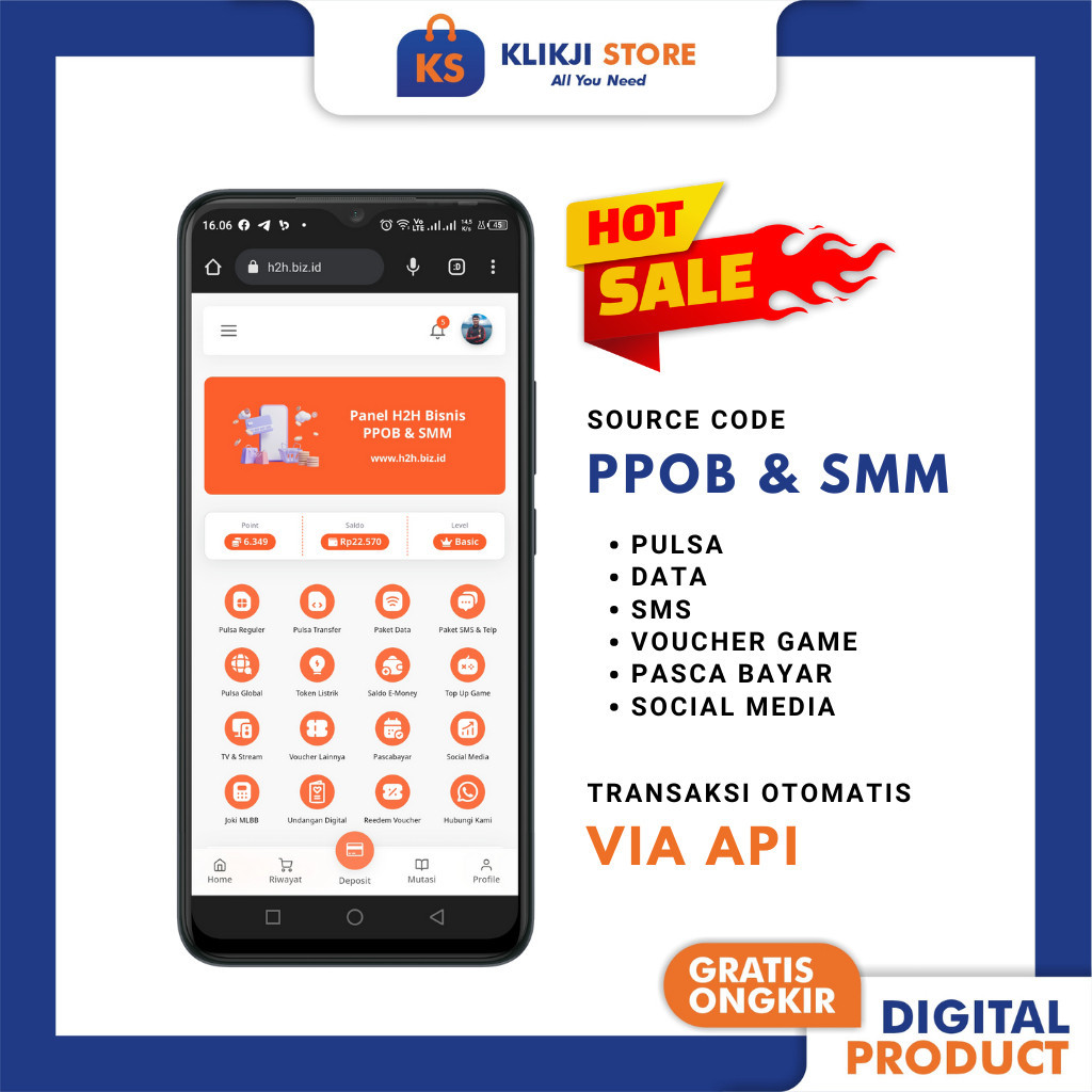 Jual SOURCE CODE PANEL PPOB & SMM SERBA OTOMATIS (COCOK UNTUK BISNIS ... Jual SOURCE CODE PANEL PPOB & SMM SERBA OTOMATIS (COCOK UNTUK BISNIS ...