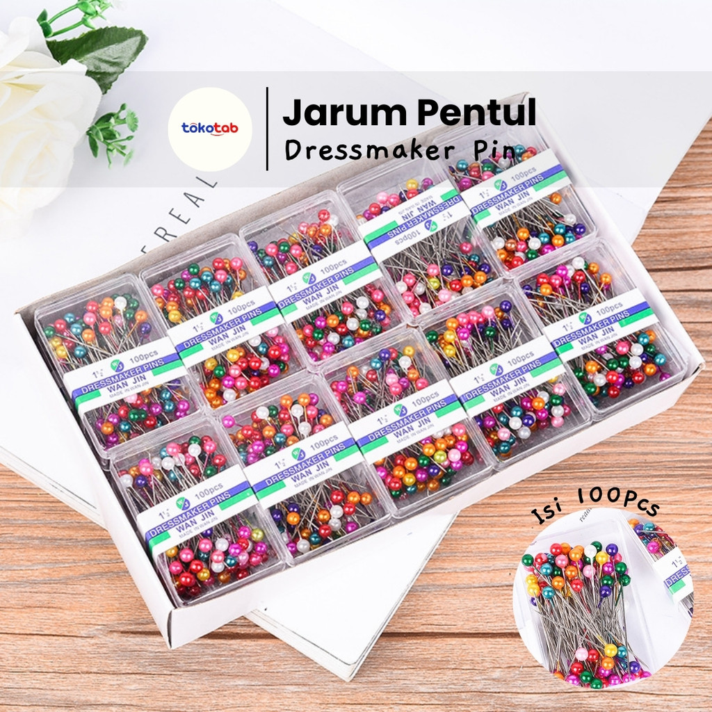 Jual Tokotab - Jarum Pentul Set 100Pcs Jarum Stainlees Warna Jarum ...