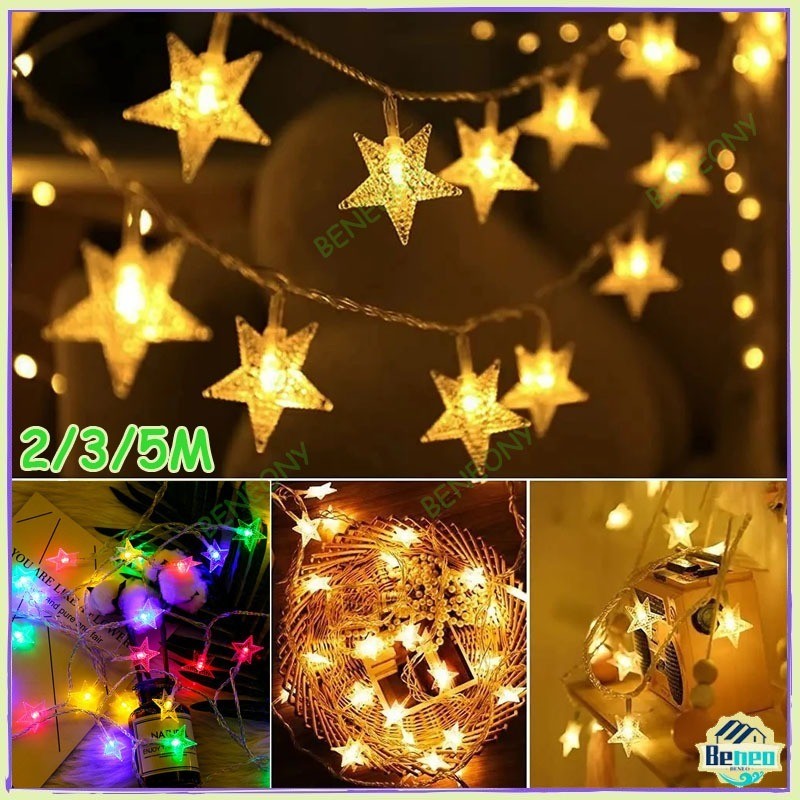Jual 2/3/5M Lampu Kelap Kelip LED Bintang Warna Warni Hias Lampu LED ...