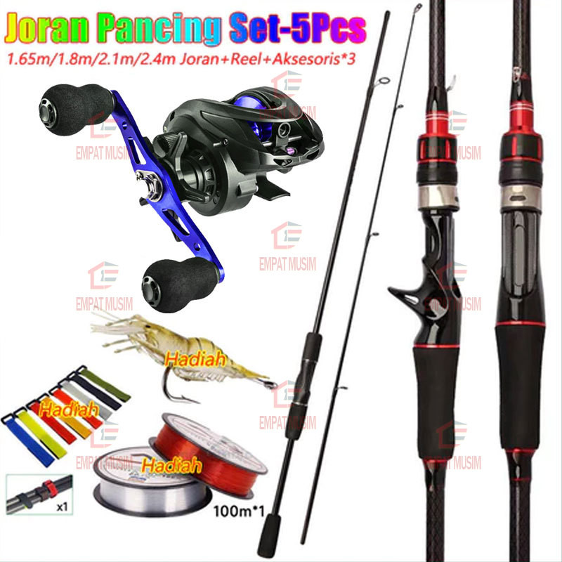 Jual 【#Harga Terendah#】1.65m/1.8m/2.1m/2.4m Pancing Set Lengkap Murah Pancing 1 Set Lengkap Kuat ...