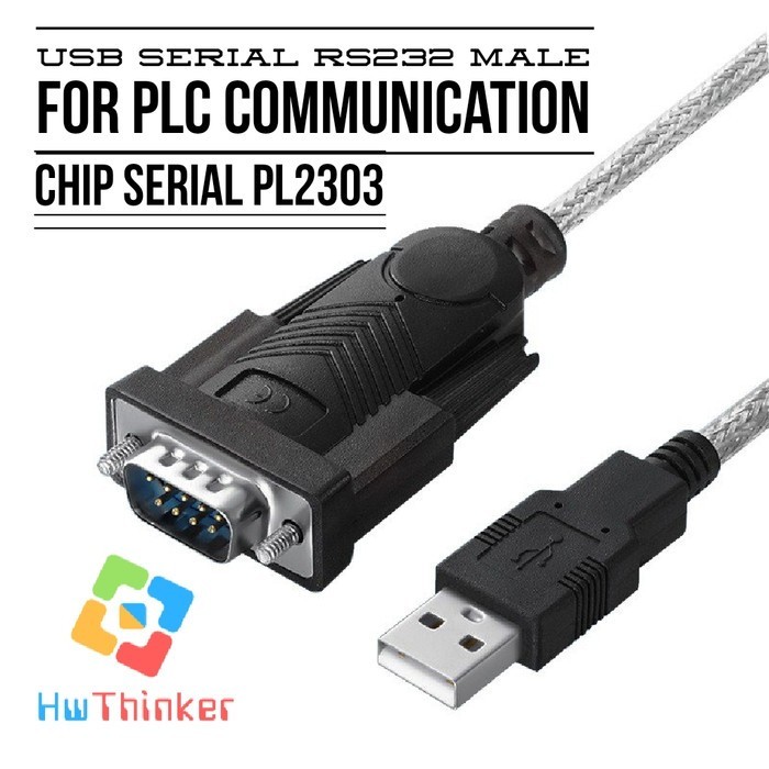 Jual MH27 Industrial USB to RS232 DB9 MALE Kabel Serial Adapter PL2303 ...