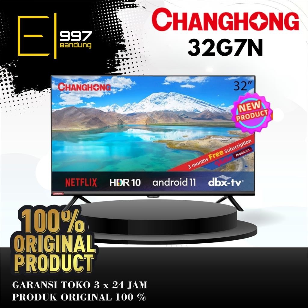 Jual CHANGHONG LED TV 32G7N Android 11 Smart TV 32 Inch | Shopee Indonesia