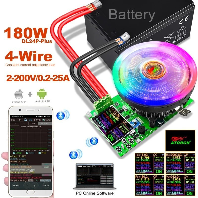 Jual DL24P 180W 4-Wire DC tester electronic Adjust Constant load ...