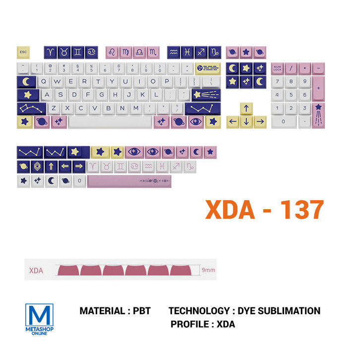 Jual Keycaps PBT XDA Profile Dye Sublimation Sub Mechanical Keyboard ...