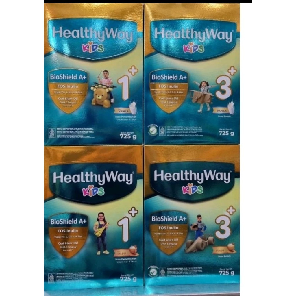 Jual HealthyWay Kids Biostime 1 Plus 3 Plus Madu Vanilla 725 gr Susu ...