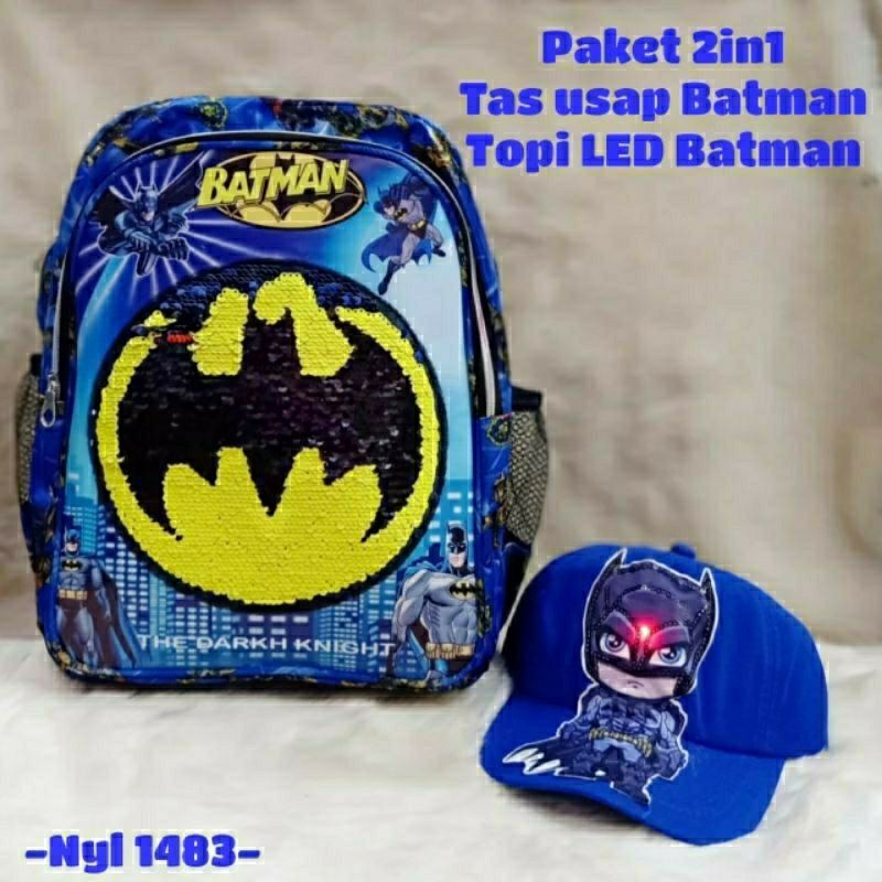 Jual Ransel usap berubah 2 gambar karakter GRATIS TOPI LED salva_bdg ...