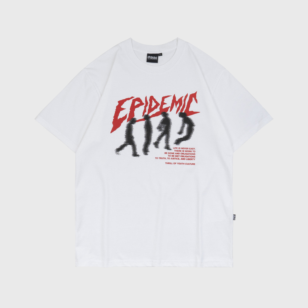 Jual Epidemic T-Shirt American Cotton 20s Are Strong White | Shopee ...