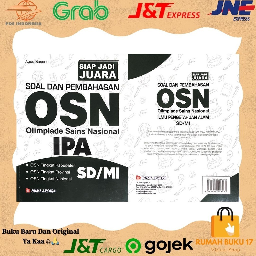 Jual buku osn ipa sd mi siap jadi juara olimpiade sains nasional soal dan pembahasan penerbit ...